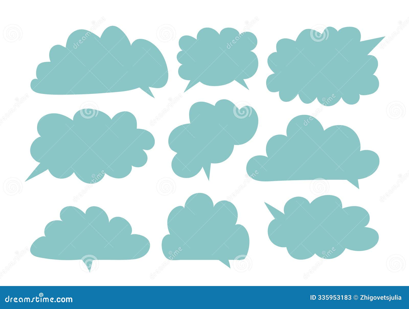 Clouds For Text, Frames. Vector Illustration For Printing, Backgrounds ...