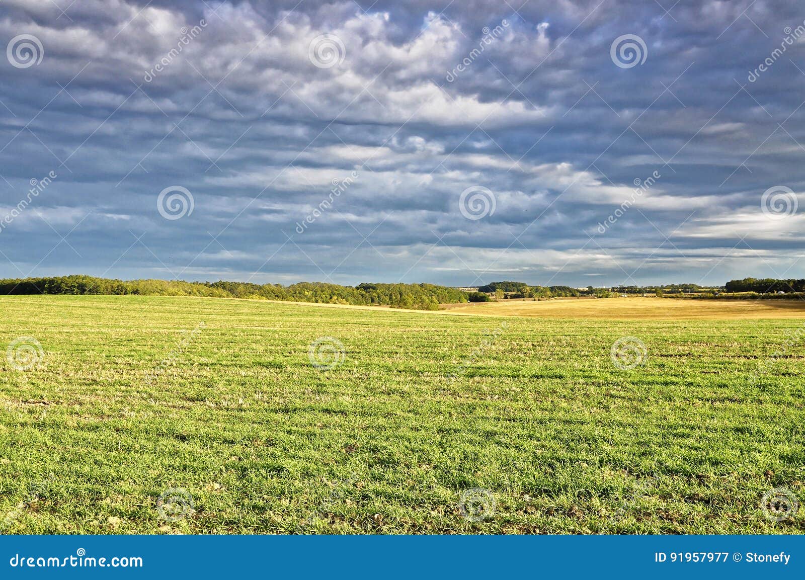 Blue Sky from the Farm Land Stock Image - Image of clouds, farming ...