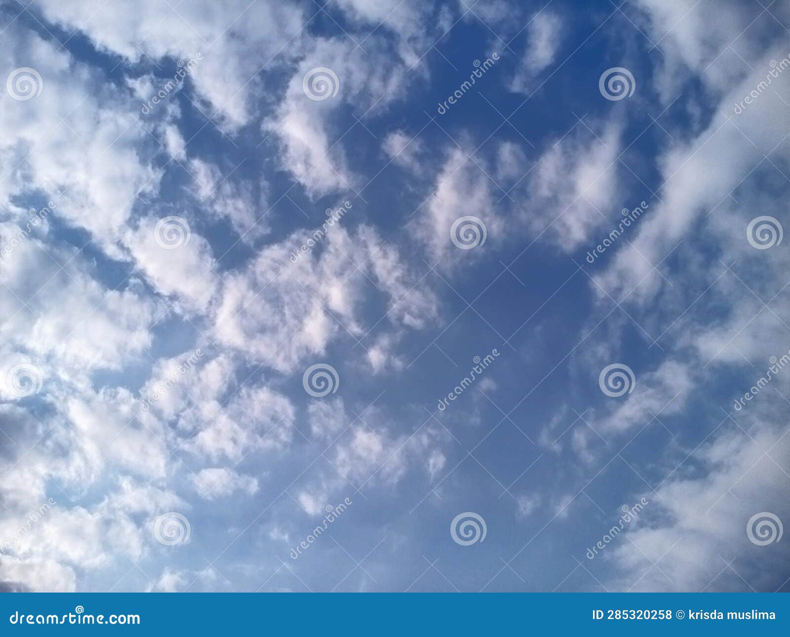 Blue Sky in the Field with Clouds in Noon Stock Photo - Image of clouds ...