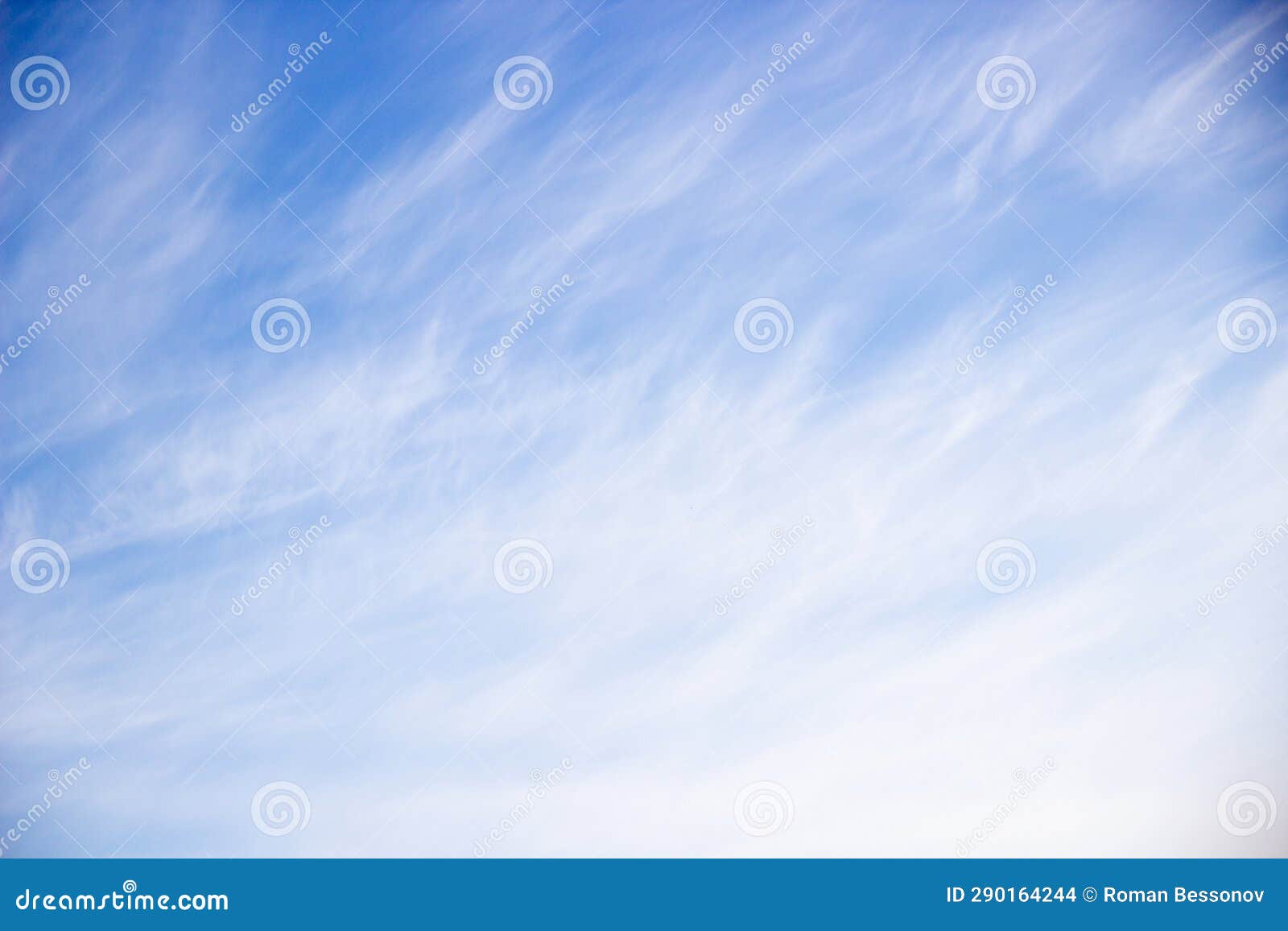 Blue Sky with Fluted Clouds Stock Photo - Image of season, blue: 290164244