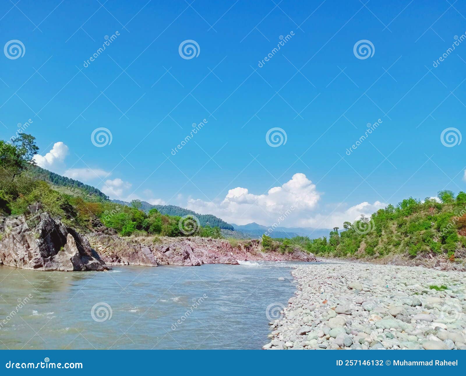 Blue Sky and Fresh River Water Stock Photo - Image of nature, natural ...