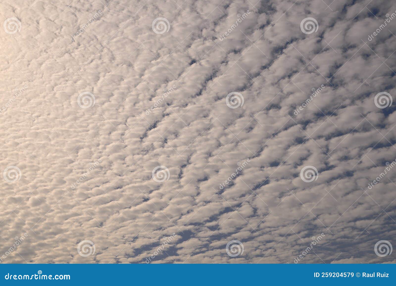Blue Sky Full of White Clouds, Sunny Day Stock Image - Image of ...