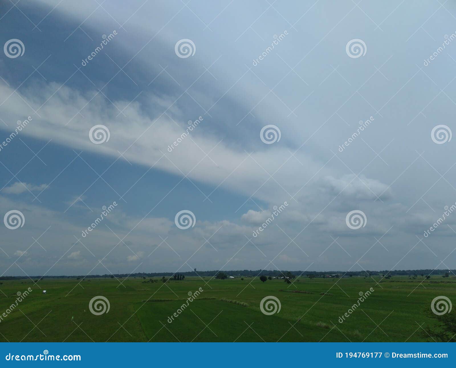 Blue sky greenfield stock image. Image of pasture, agriculture - 194769177