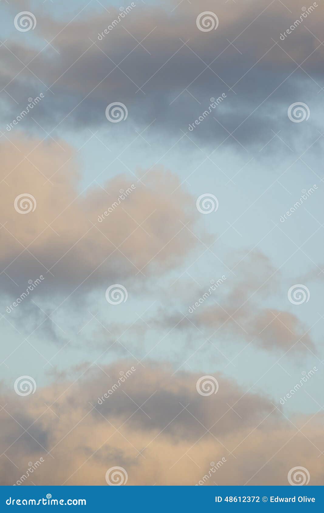 Blue Sky with Grey Clouds Windy Autumn Day Stock Photo - Image of ...