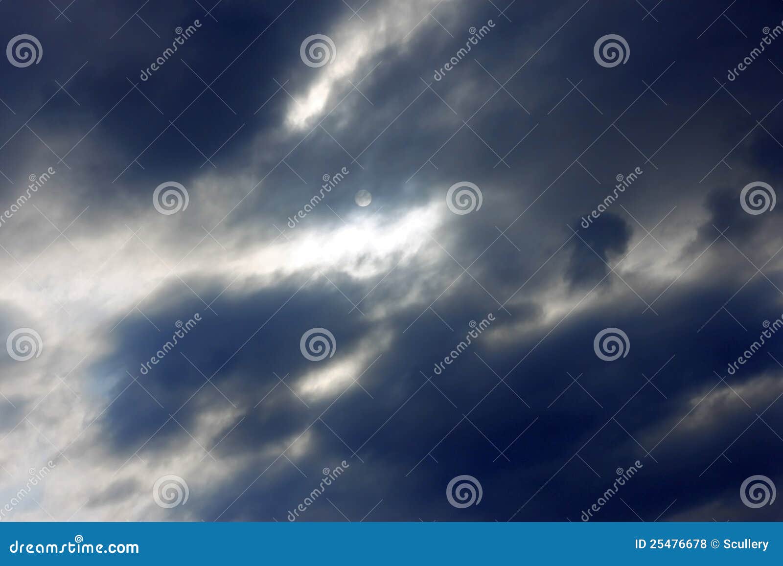 Blue Sky and Heavy Clouds and the Sun Stock Photo - Image of outdoors ...