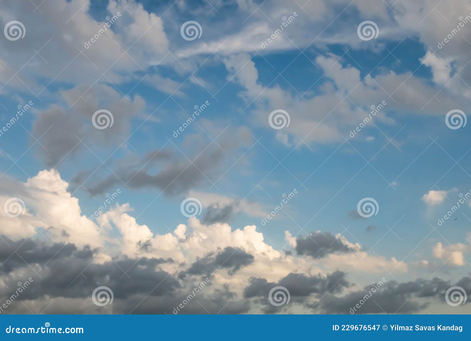 Blue Sky and Heavy Rain Clouds Stock Image - Image of abstract, light ...