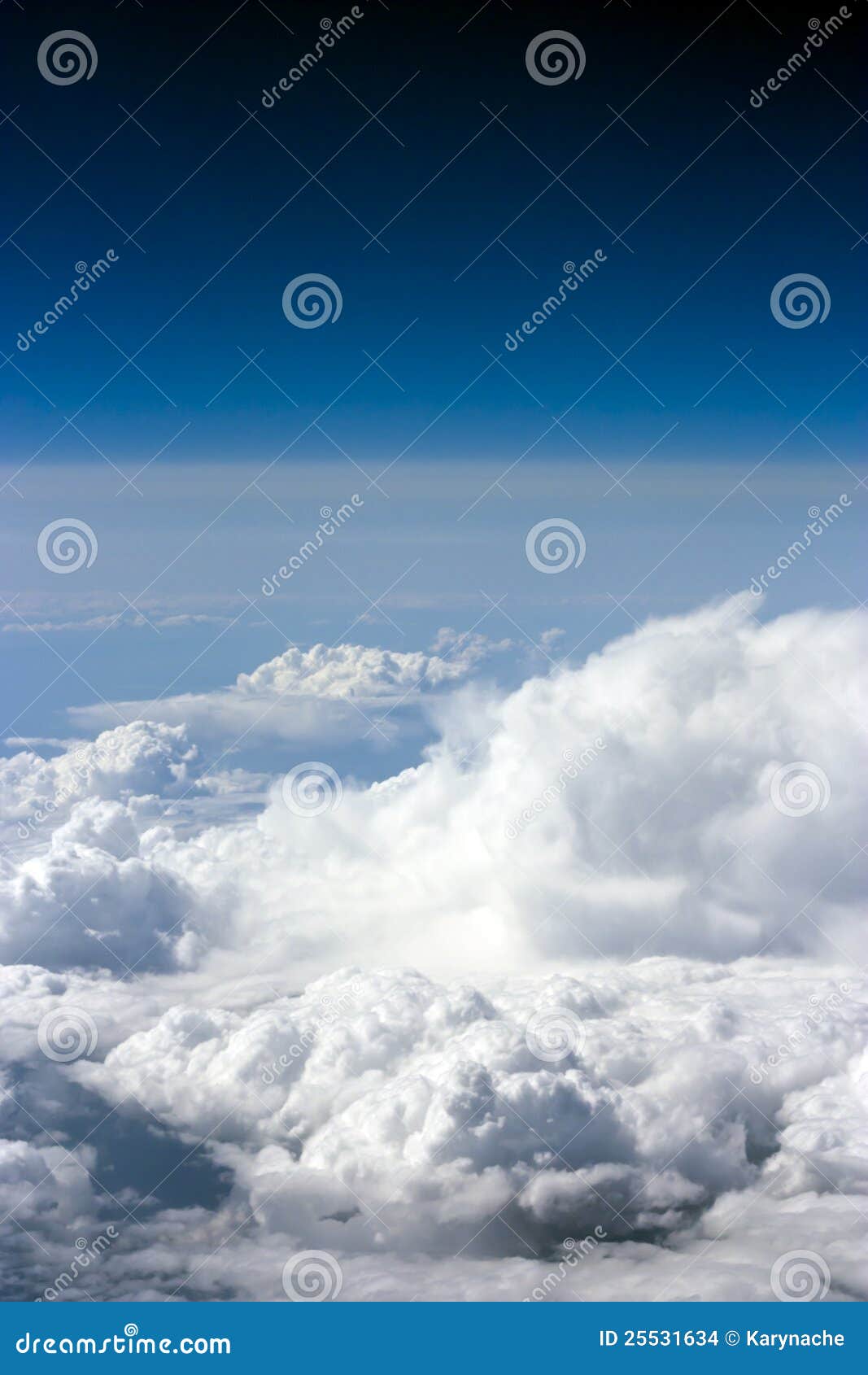 Blue Sky High View, from Airplane Clouds Shapes Stock Photo - Image of ...