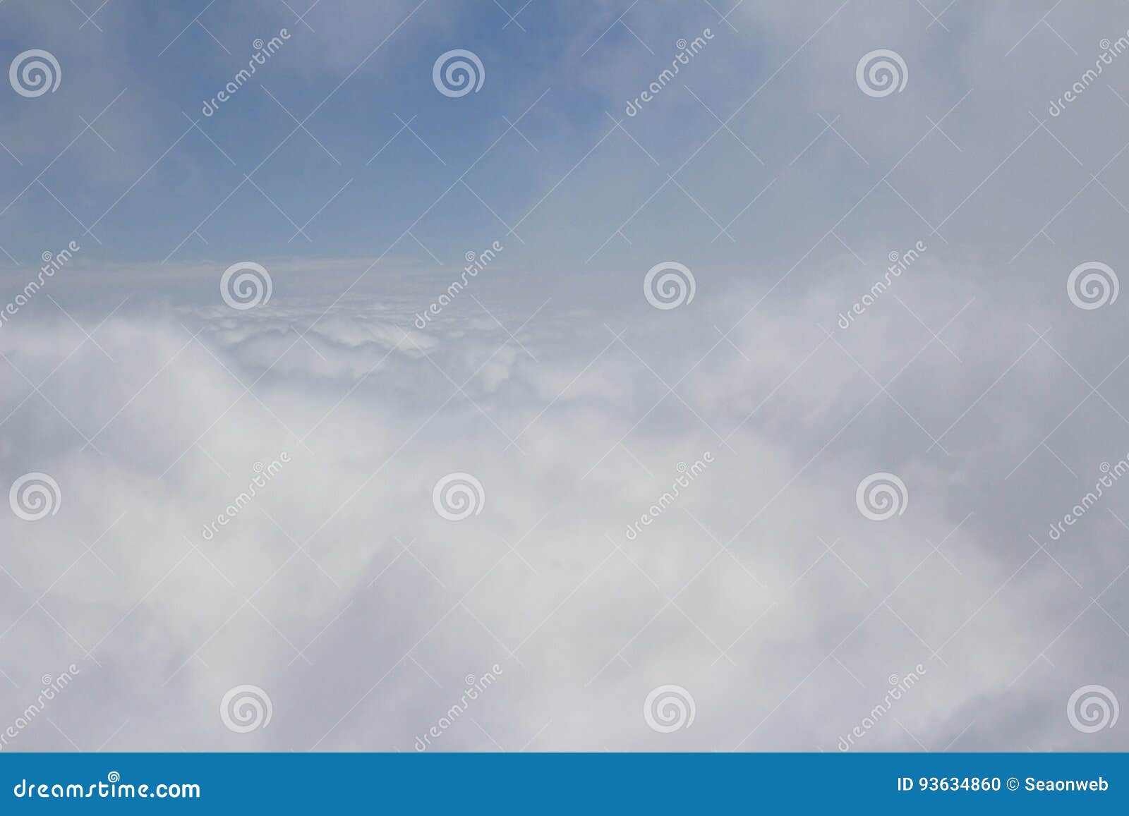 Blue Sky High View from Airplane Clouds Shapes Stock Photo - Image of ...