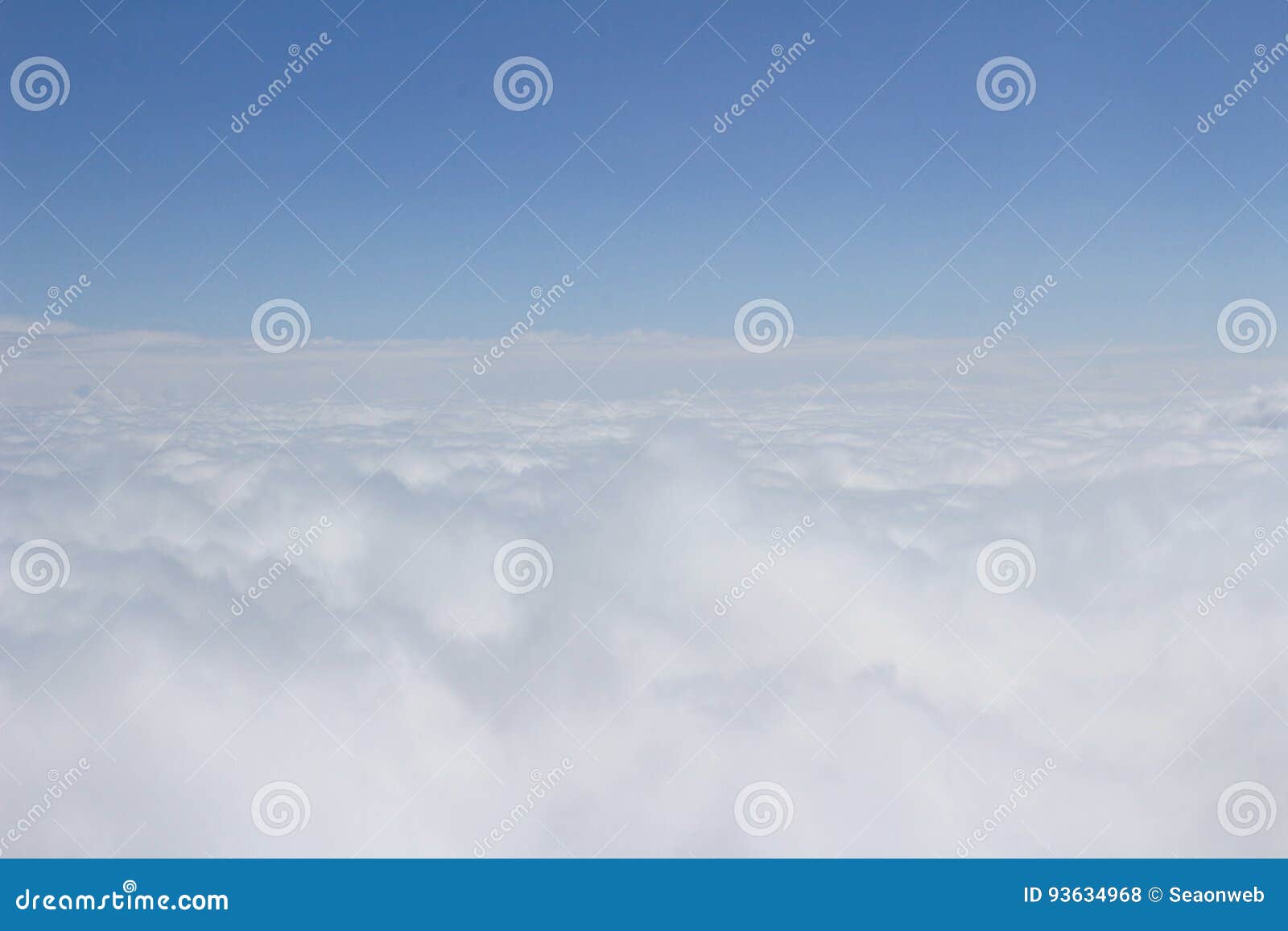 Blue Sky High View from Airplane Clouds Shapes Stock Photo - Image of ...
