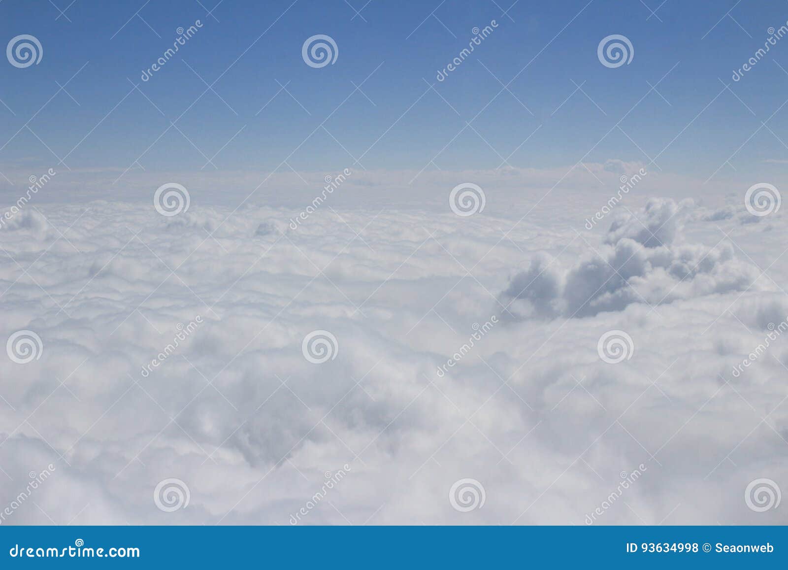 Blue Sky High View from Airplane Clouds Shapes Stock Photo - Image of ...