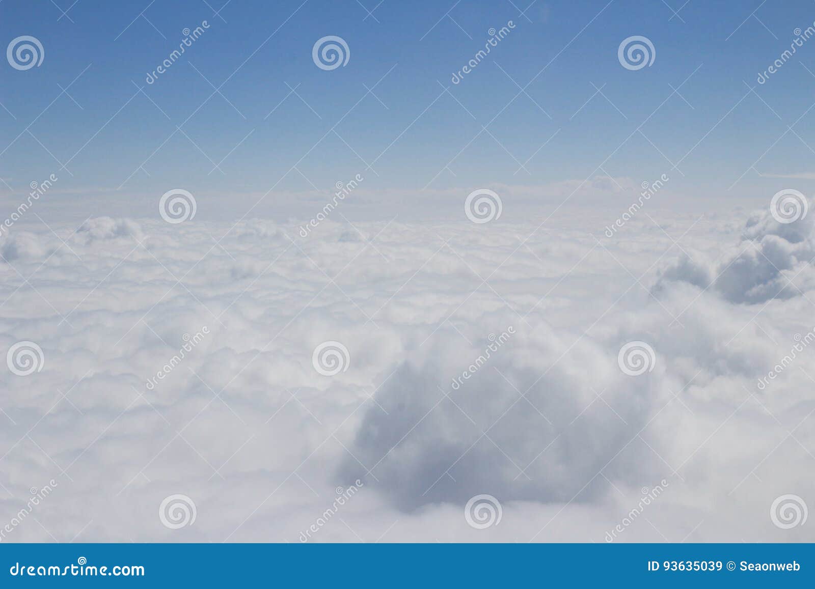 Blue Sky High View from Airplane Clouds Shapes Stock Image - Image of ...
