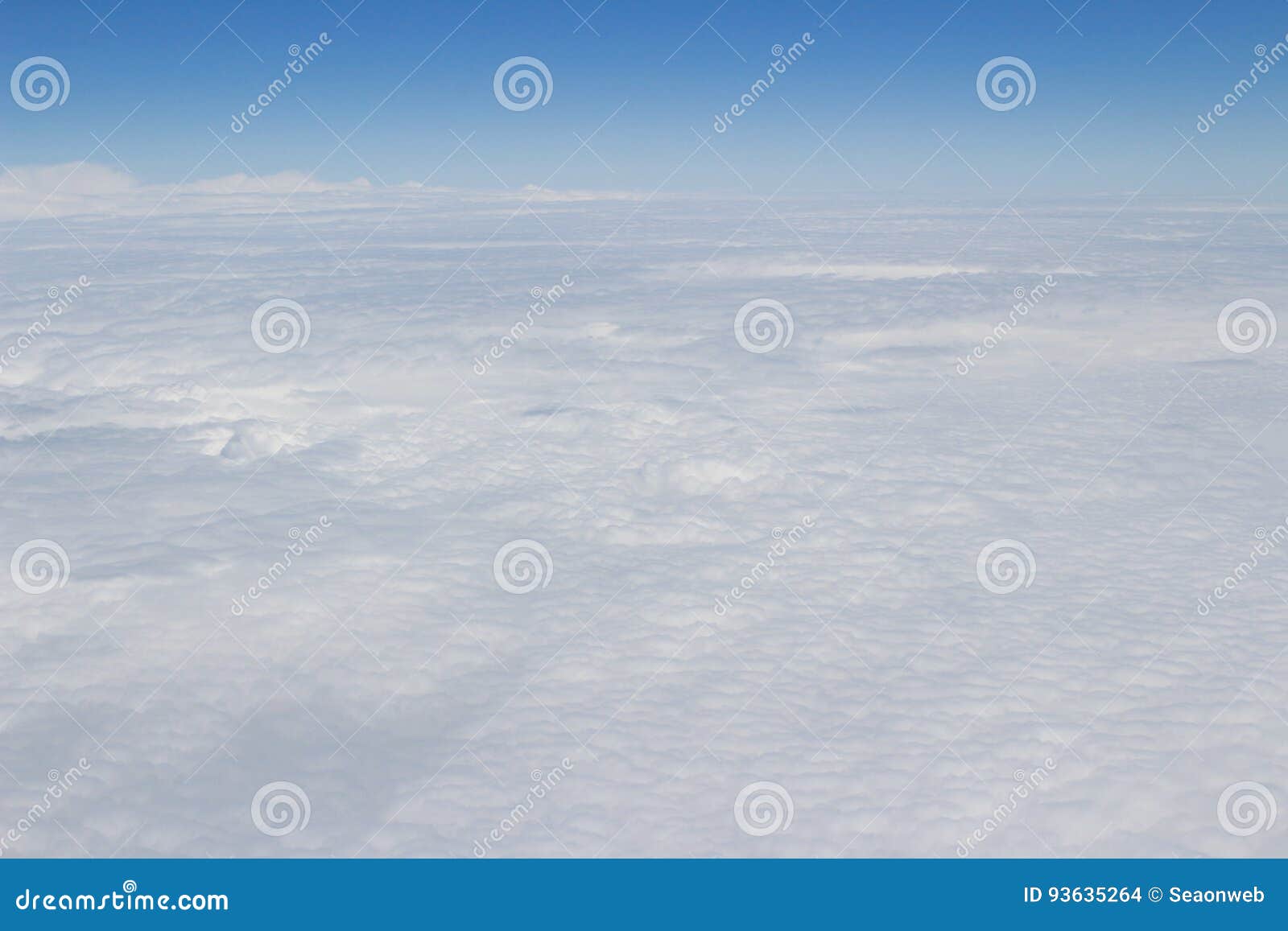 Blue Sky High View from Airplane Clouds Shapes Stock Photo - Image of ...