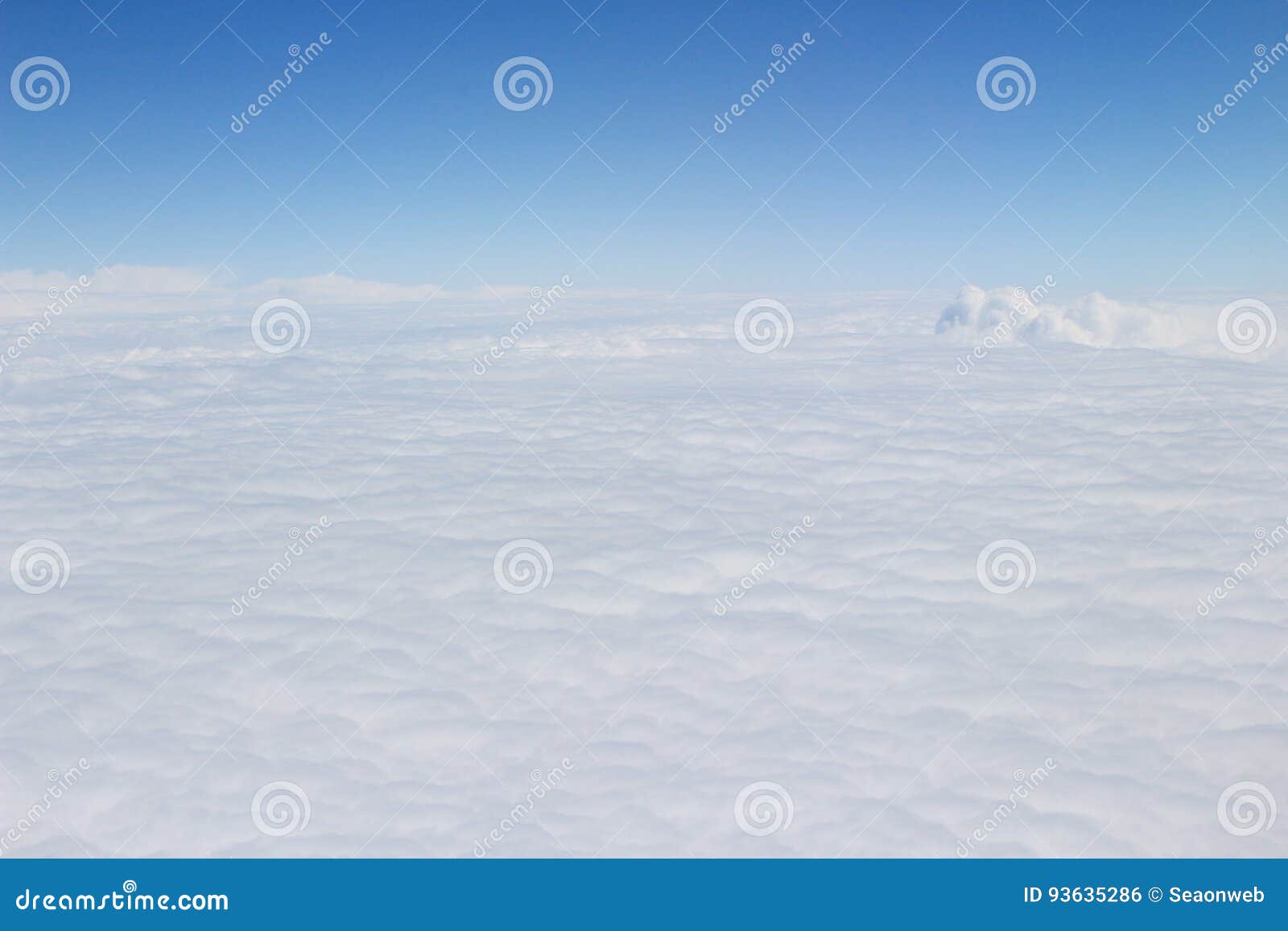 Blue Sky High View from Airplane Clouds Shapes Stock Photo - Image of ...