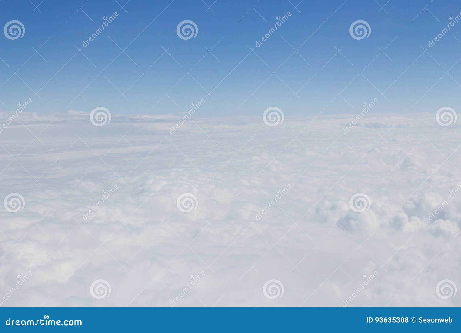 Blue Sky High View from Airplane Clouds Shapes Stock Photo - Image of ...