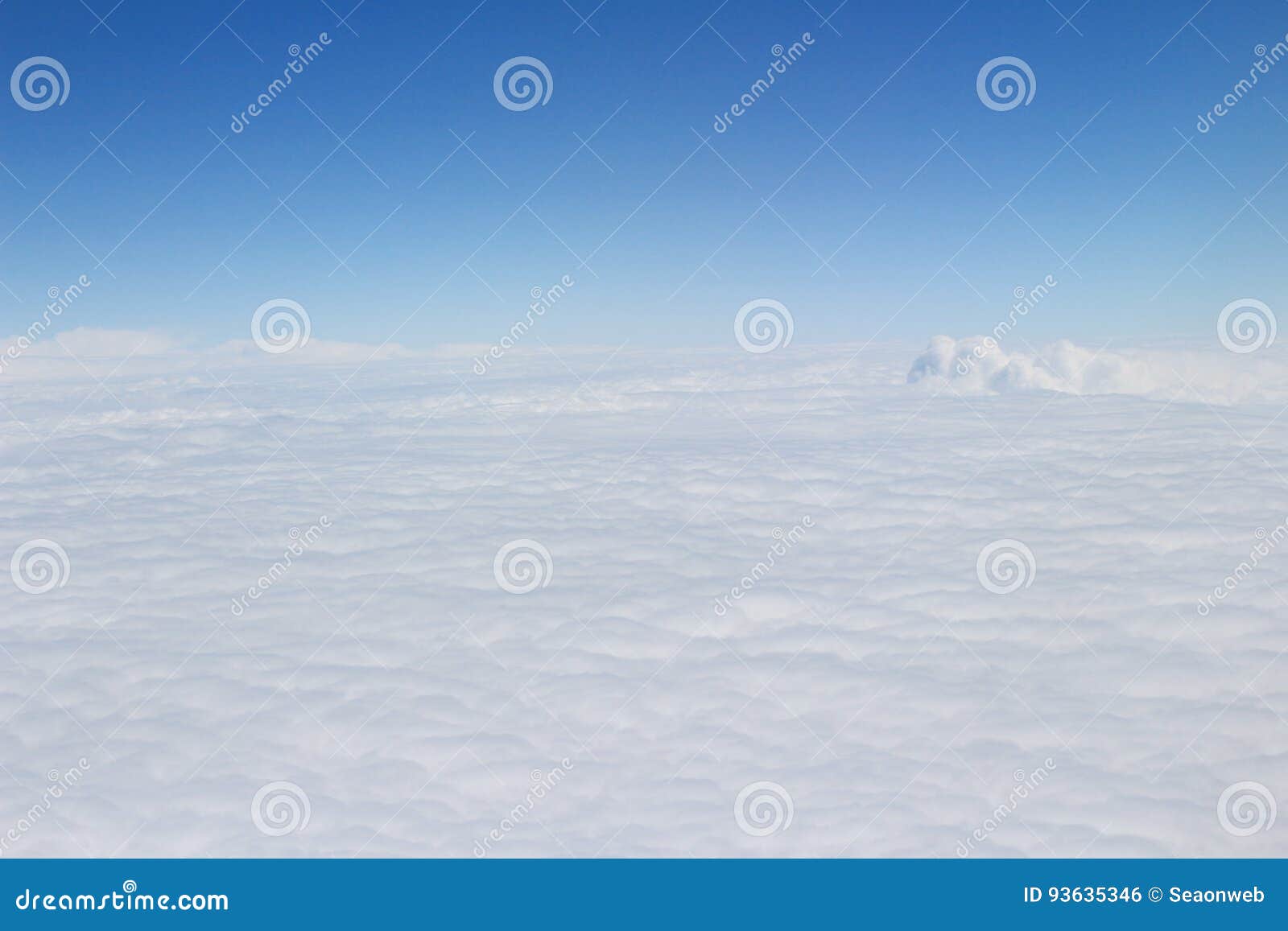 Blue Sky High View from Airplane Clouds Shapes Stock Photo - Image of ...