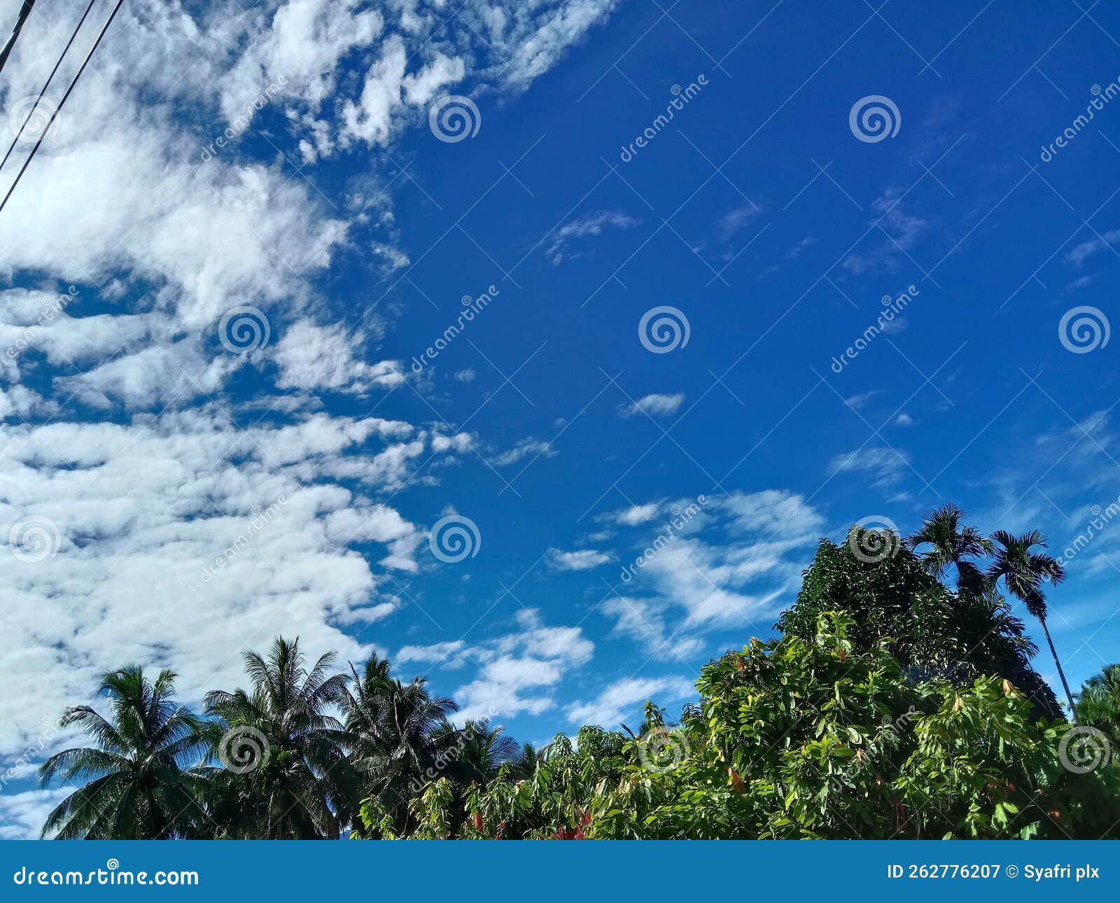 Blue sky on a hot day stock image. Image of sunlight - 262776207