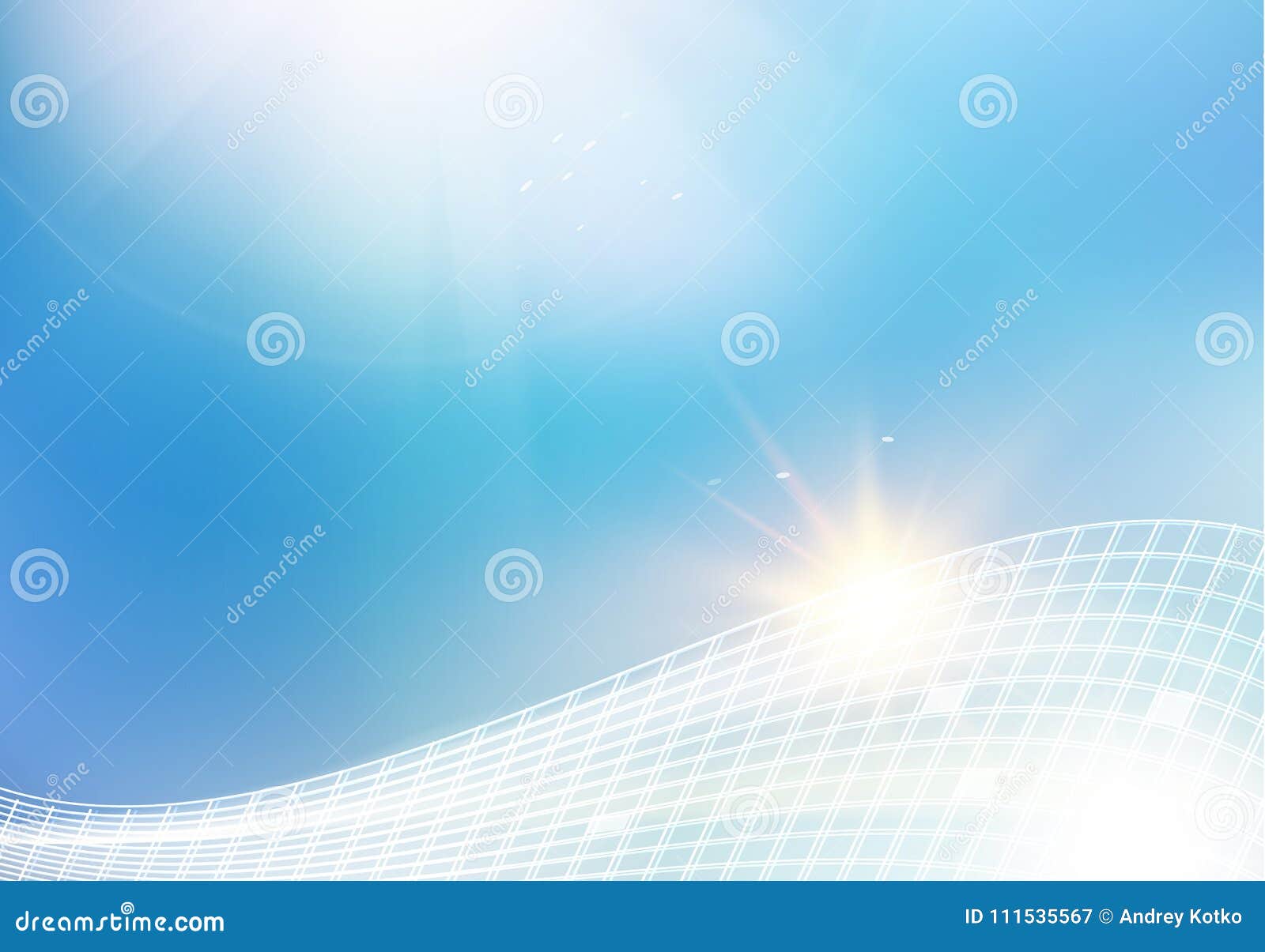 Blue Sky Illustration for Science Theme. Stock Vector - Illustration of ...