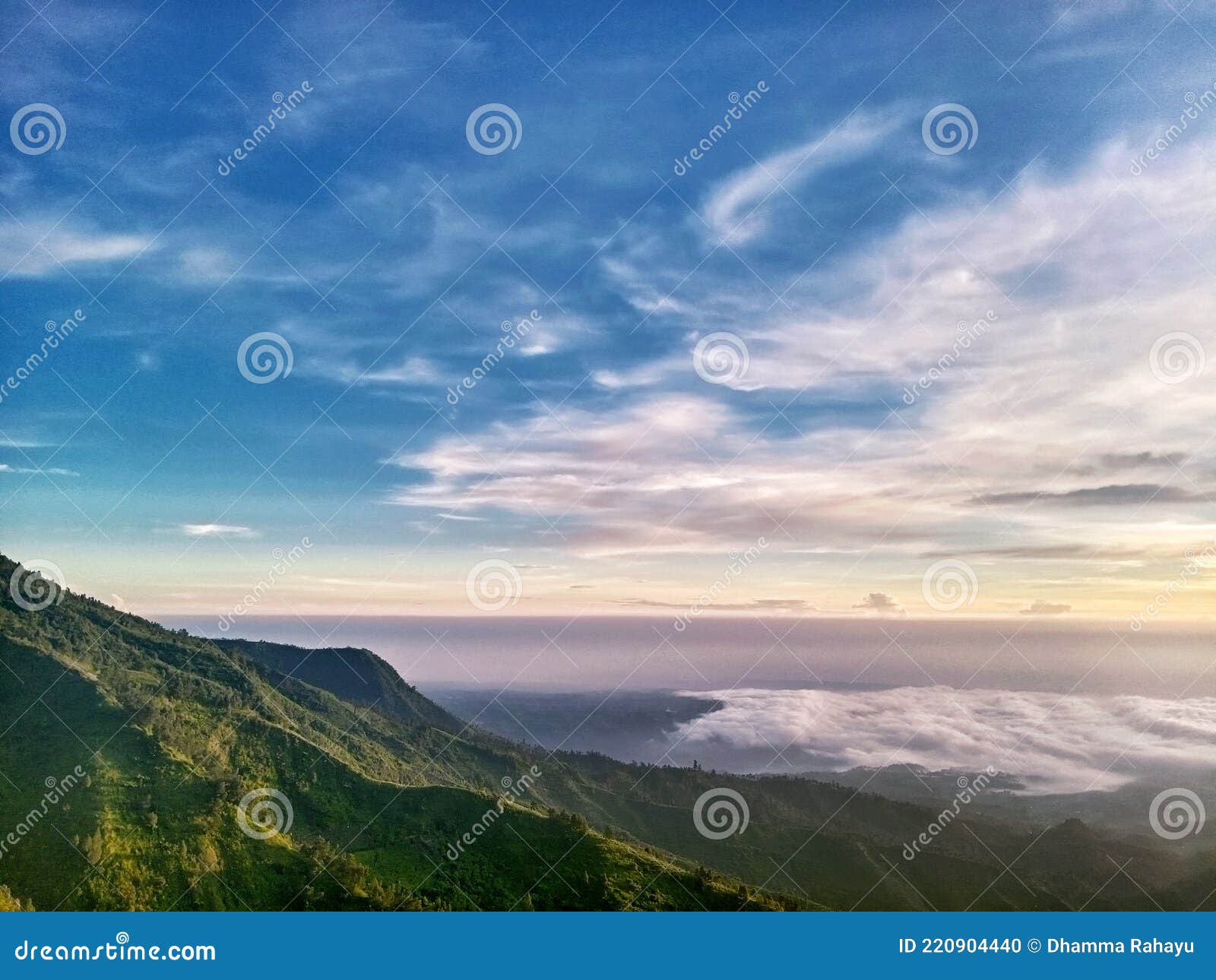Blue Sky in Indonesia, Cloud, Sikendil Mountain Stock Photo - Image of ...