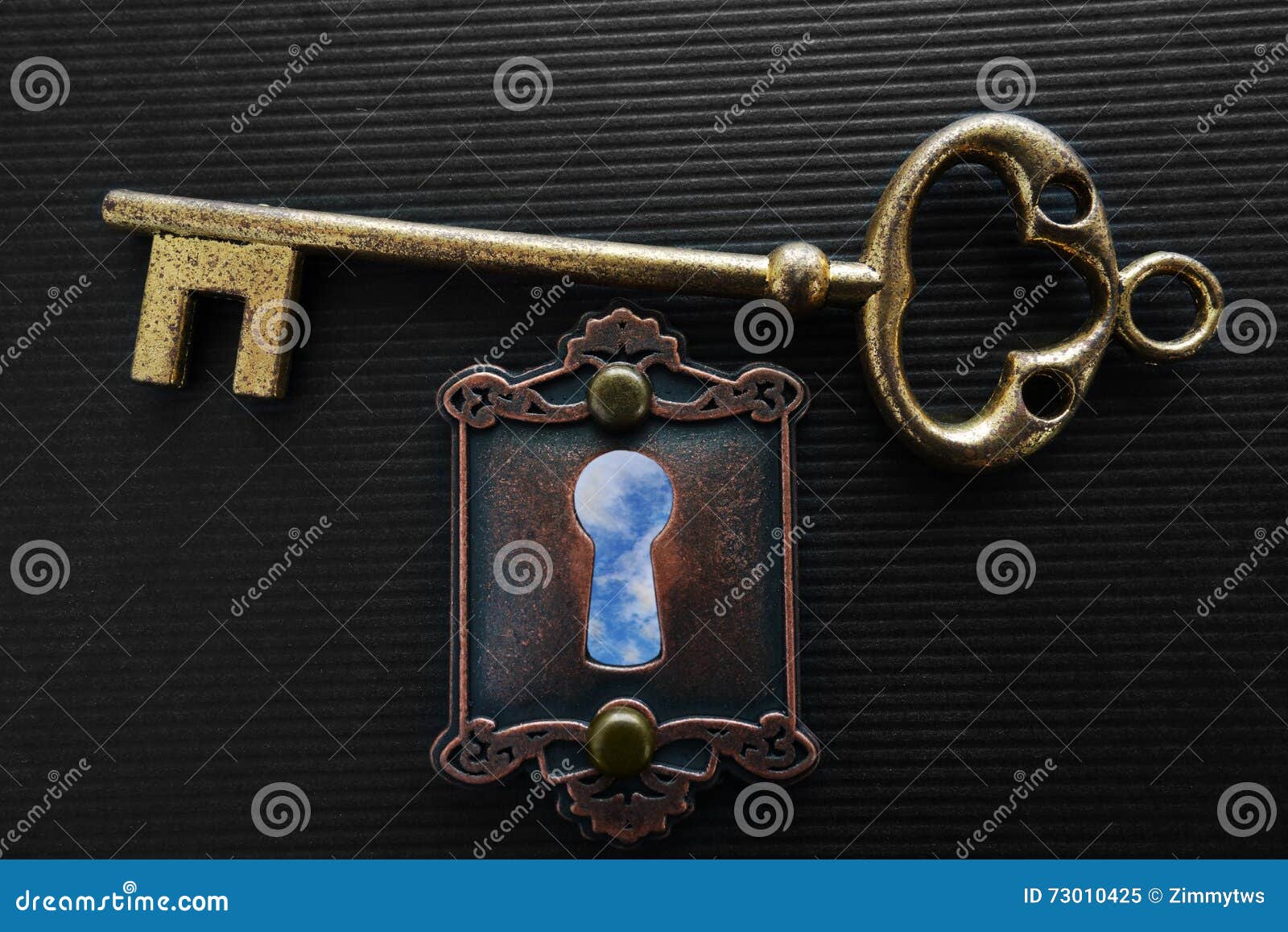 Blue sky keyhole stock image. Image of security, goal - 73010425