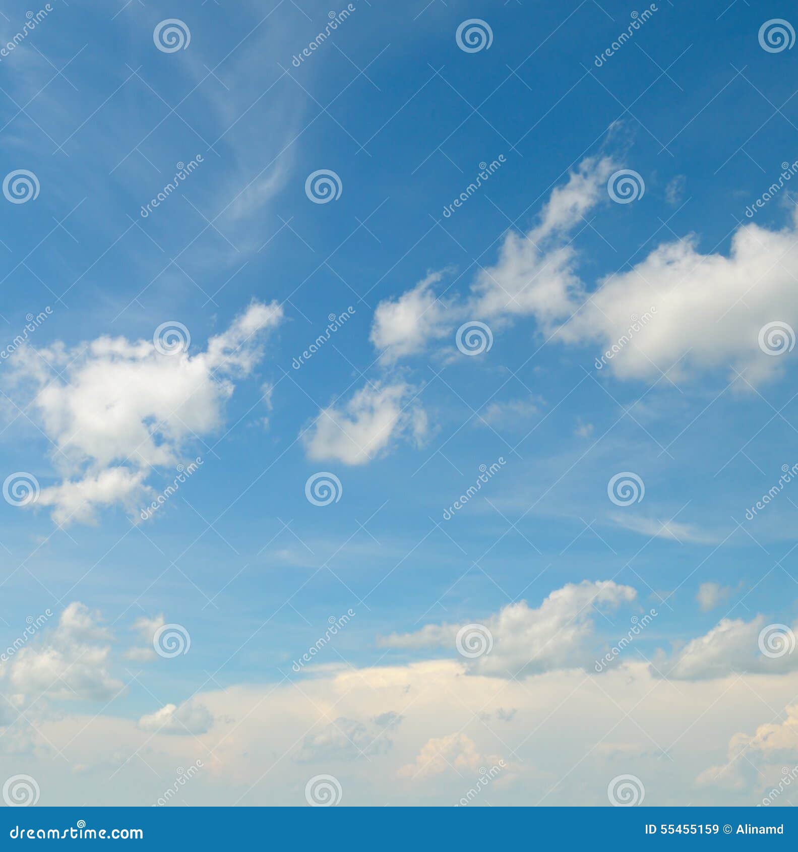 Blue sky with light clouds stock image. Image of nature - 55455159