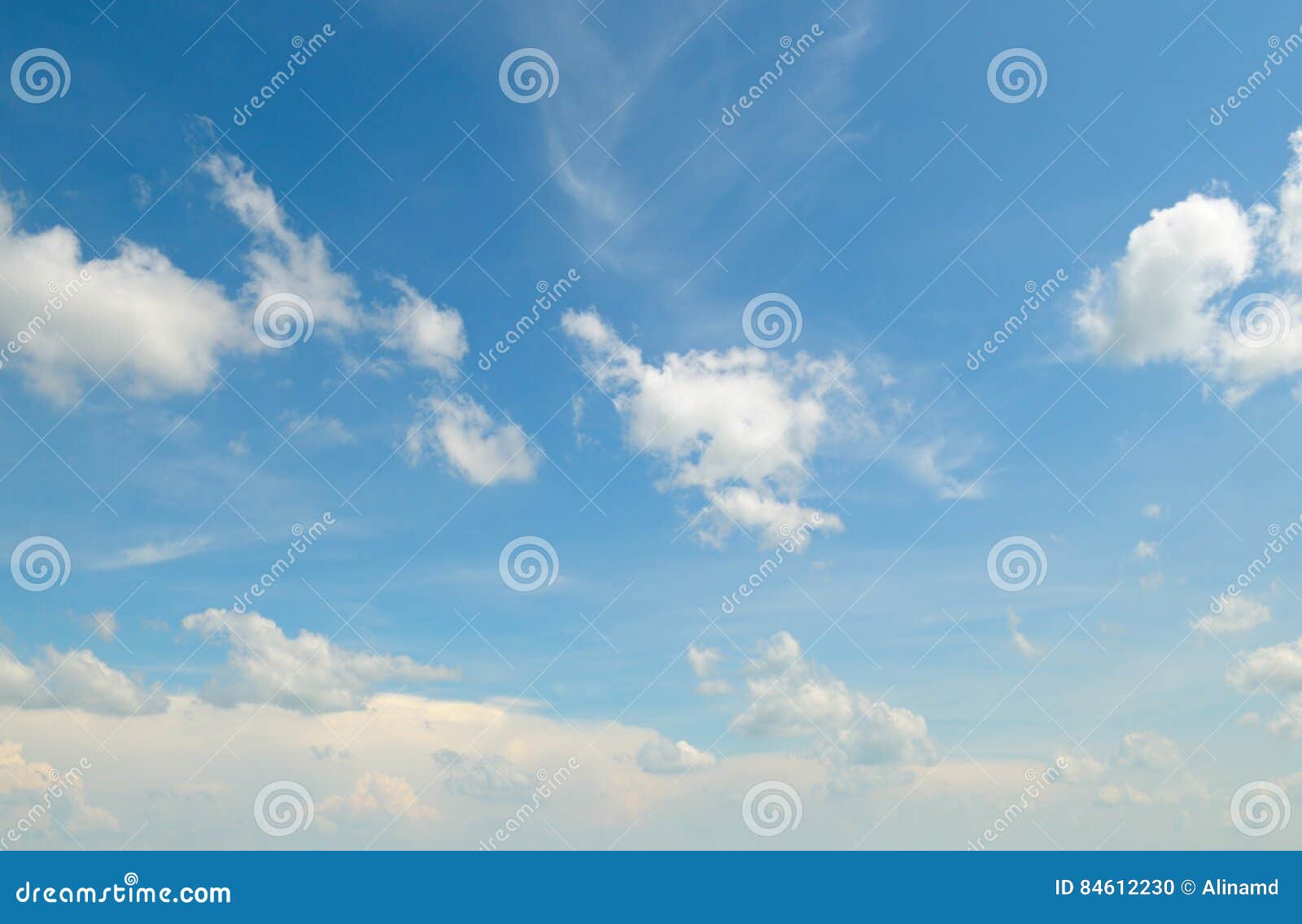 Blue sky with light clouds stock photo. Image of atmosphere - 84612230