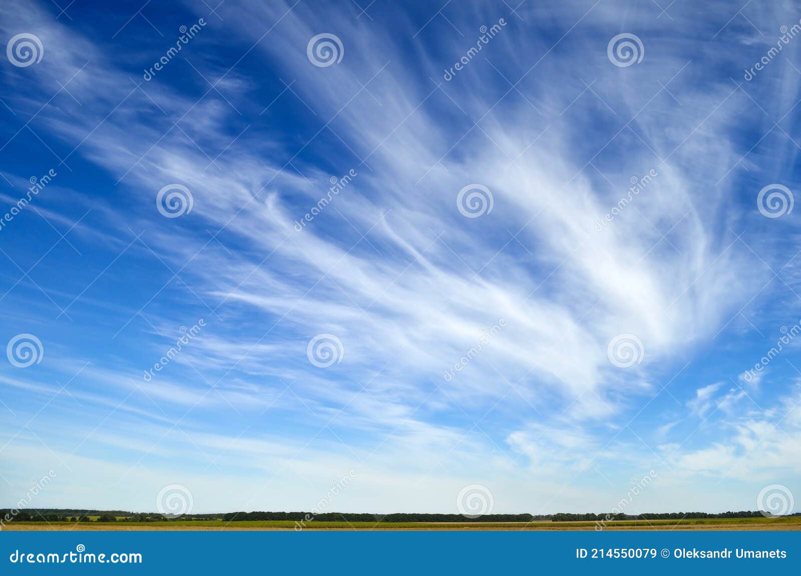 Blue Sky, Light Clouds, Earth Horizon Panorama Stock Image - Image of ...