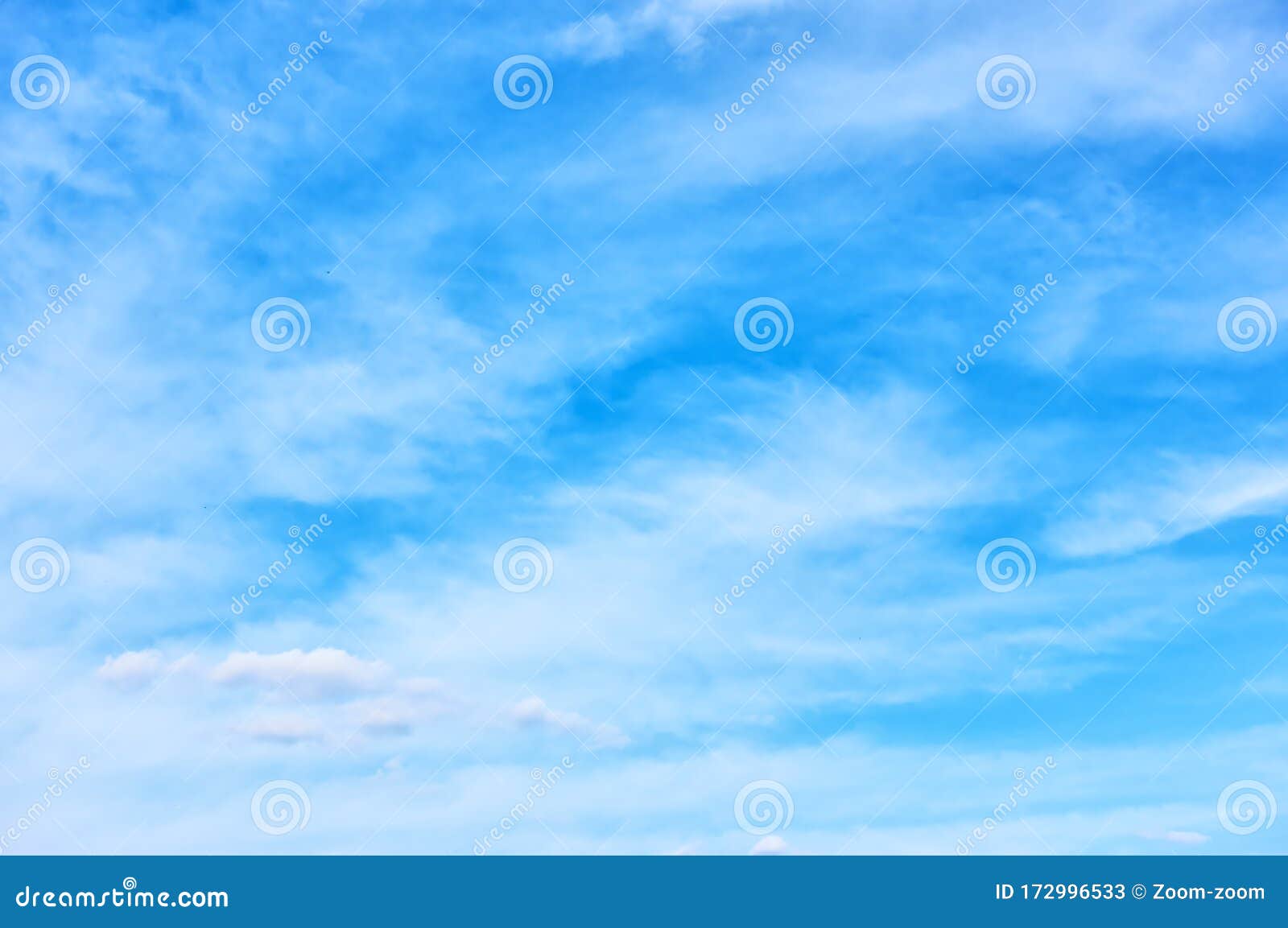 Blue Sky with Light Clouds - Smooth Background Stock Image - Image of ...