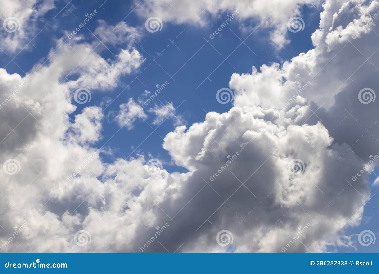 Blue Sky with Light Clouds in Windy Weather Stock Photo - Image of ...