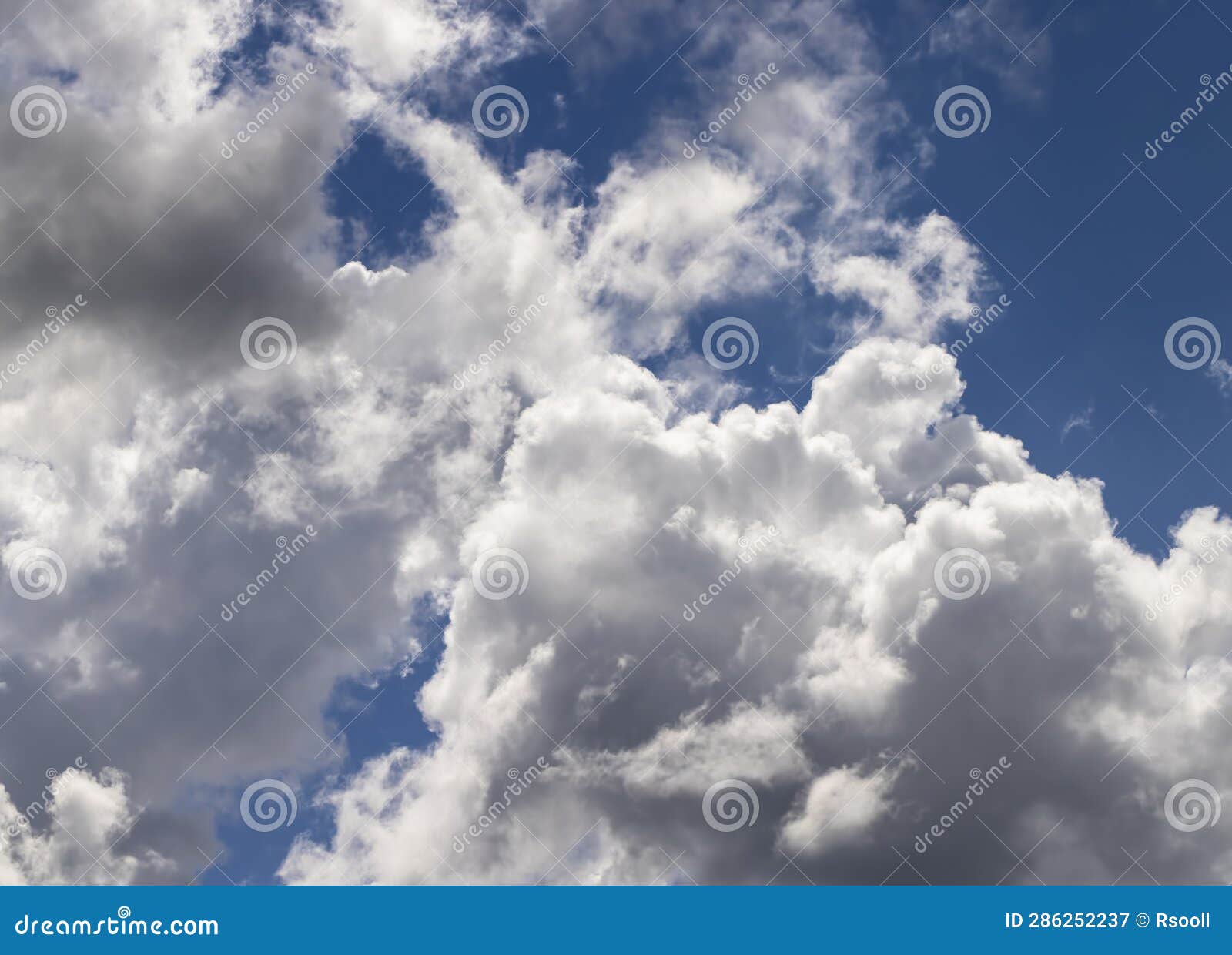 Blue Sky with Light Clouds in Windy Weather Stock Image - Image of blue ...
