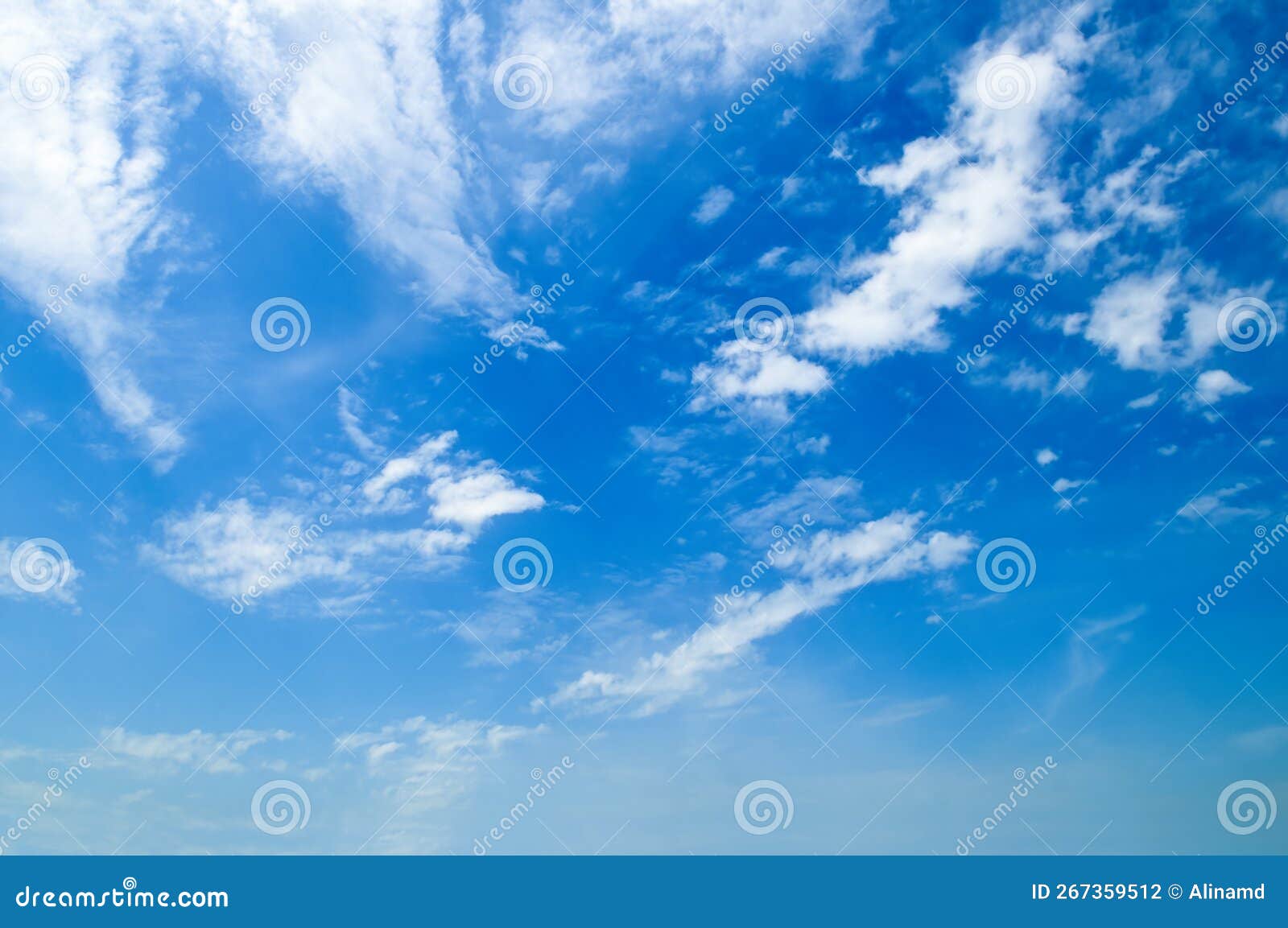 Blue Sky and Cumulus Clouds Stock Photo - Image of pattern, cloud ...