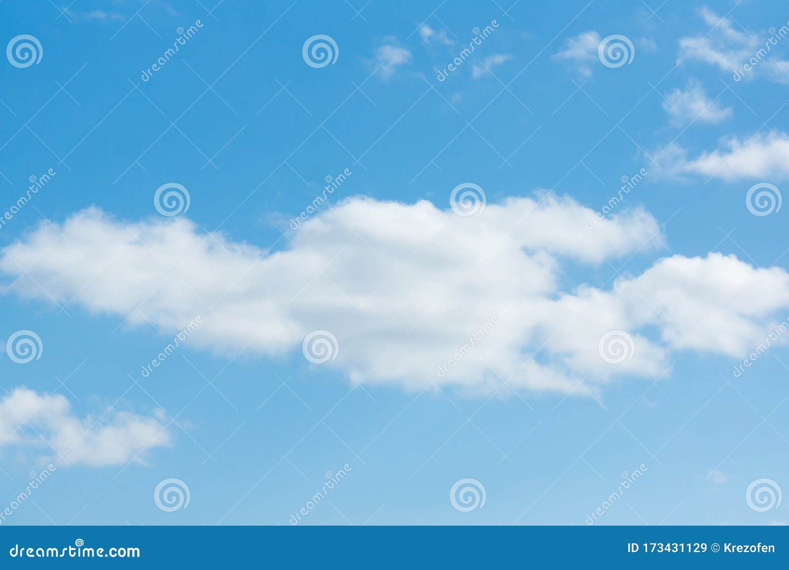 Blue Sky with Light White Clouds Stock Image - Image of cumulus, clouds ...