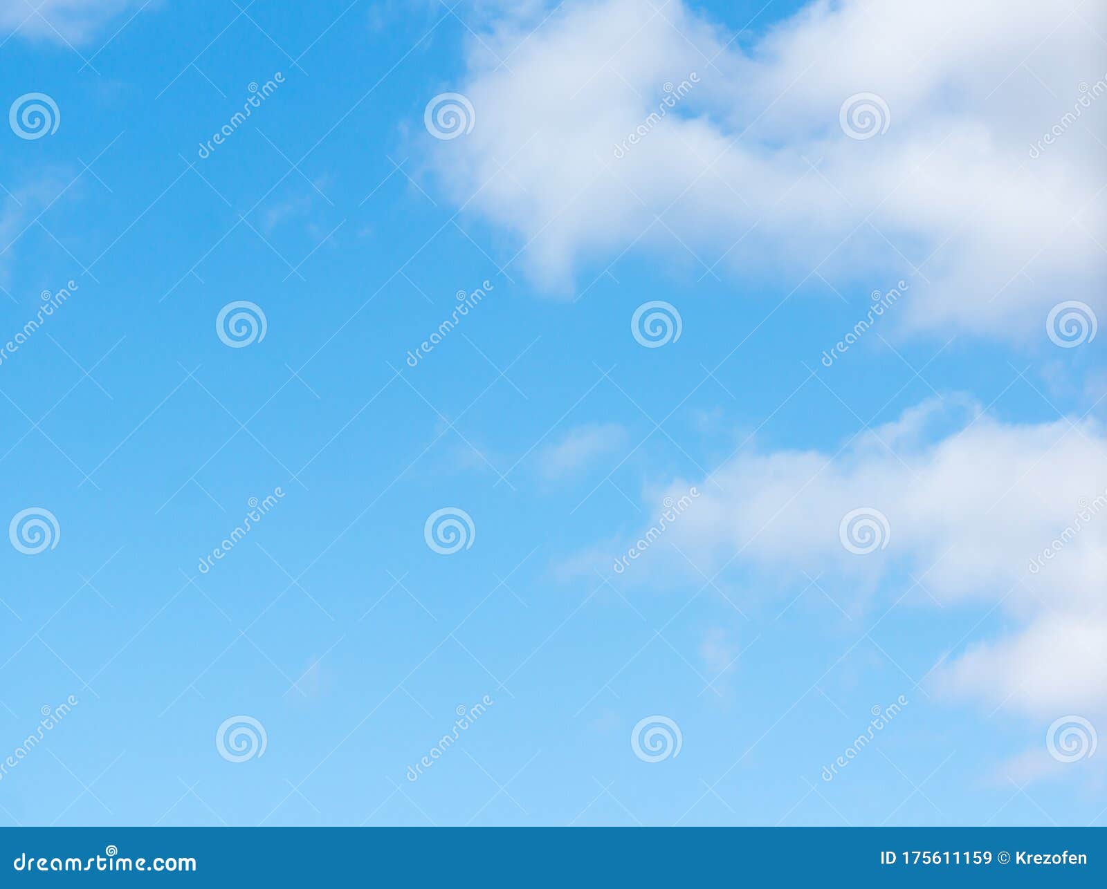 Blue Sky with Light White Clouds Stock Image - Image of cumulus ...