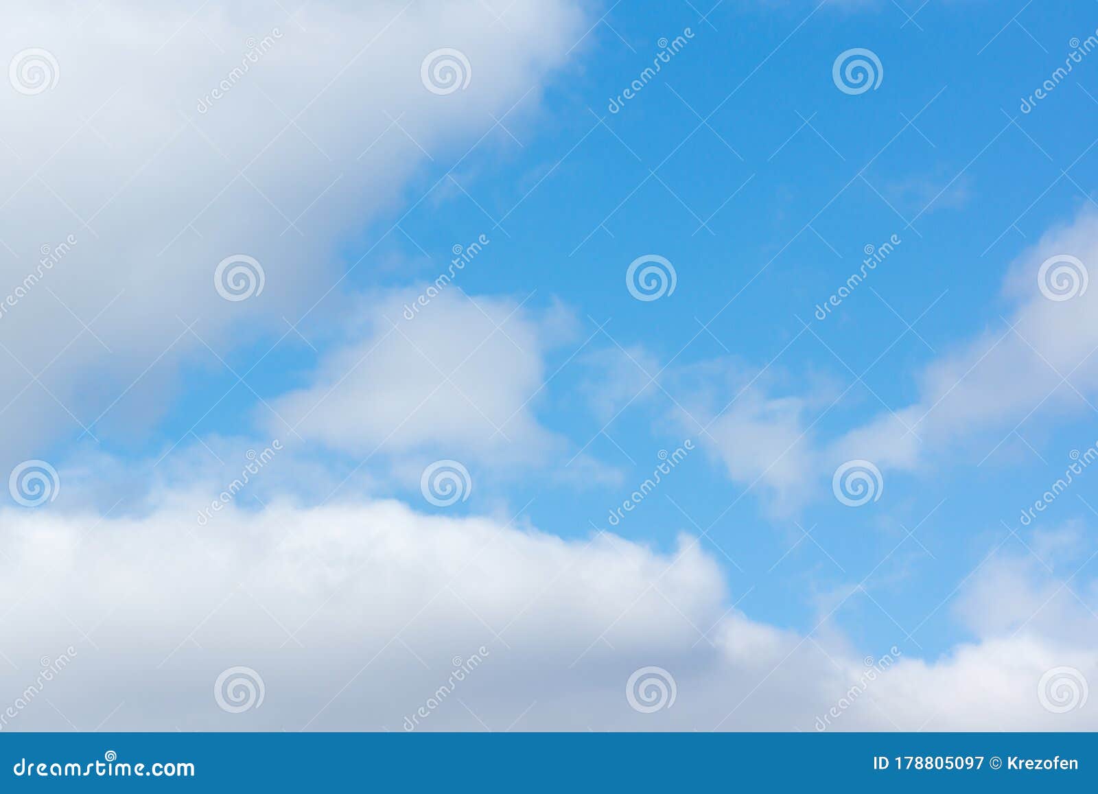 Blue Sky with Light White Clouds Stock Image - Image of freedom, view ...