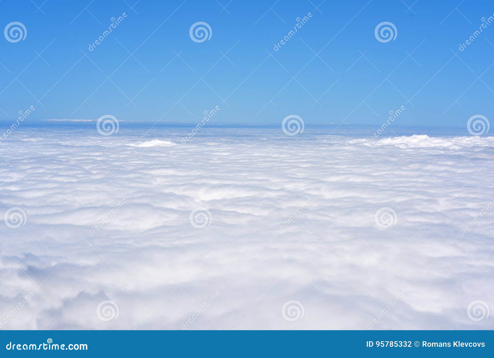 Blue Sky with Line of Clouds. Stock Photo - Image of nature, clear ...