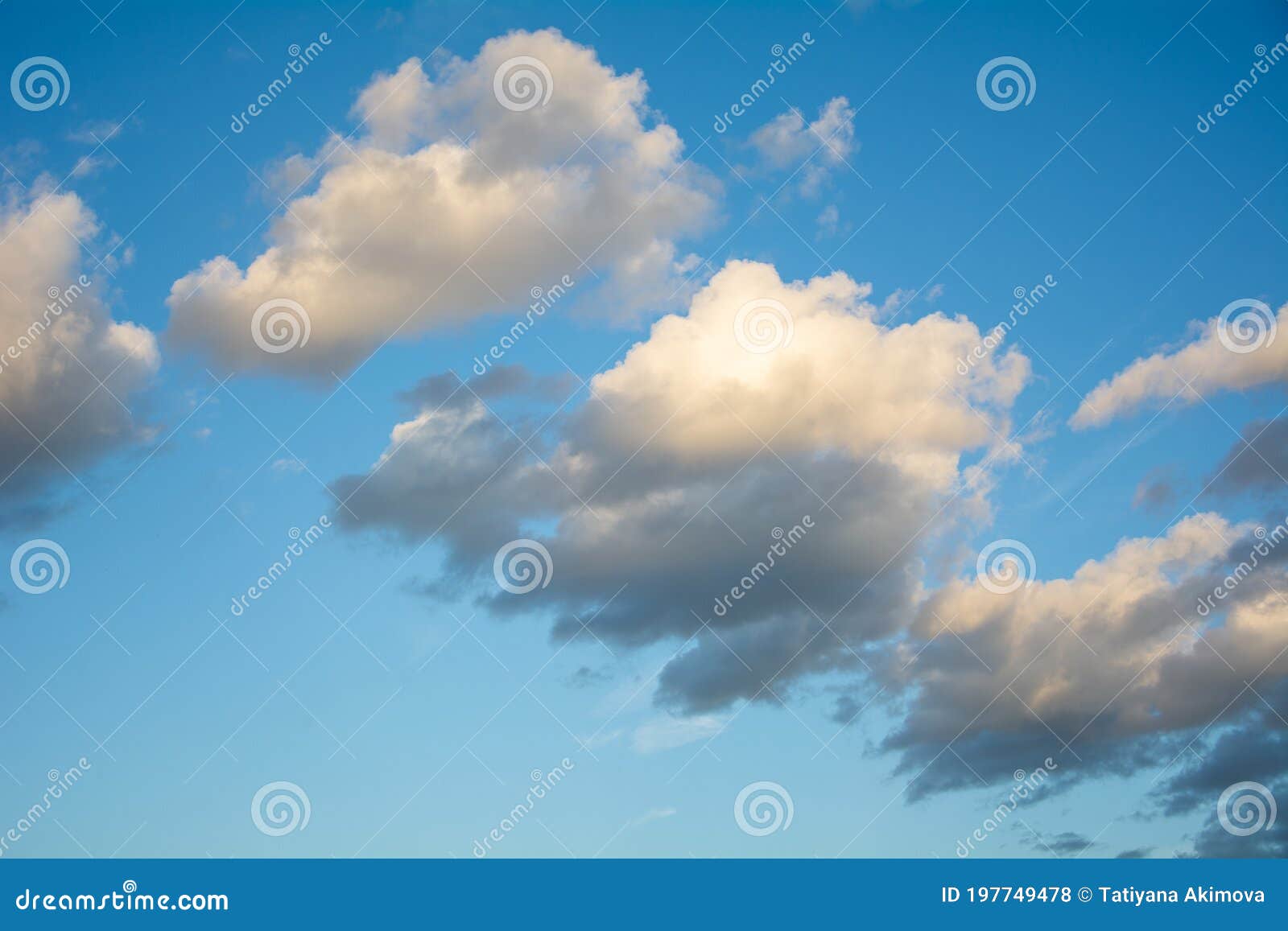 Blue Sky and Lots Small Clouds Pattern Stock Photo - Image of beautiful ...