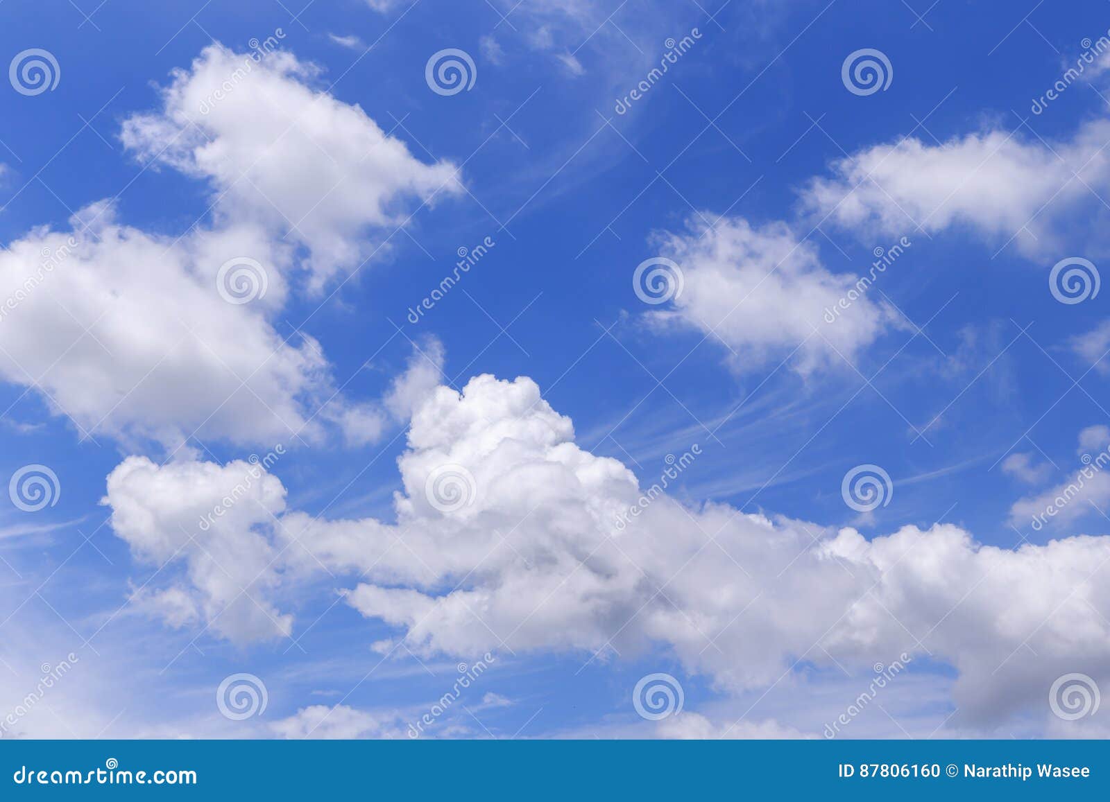 Blue Sky and Mixed Clouds in Cloudy Day Stock Photo - Image of ...