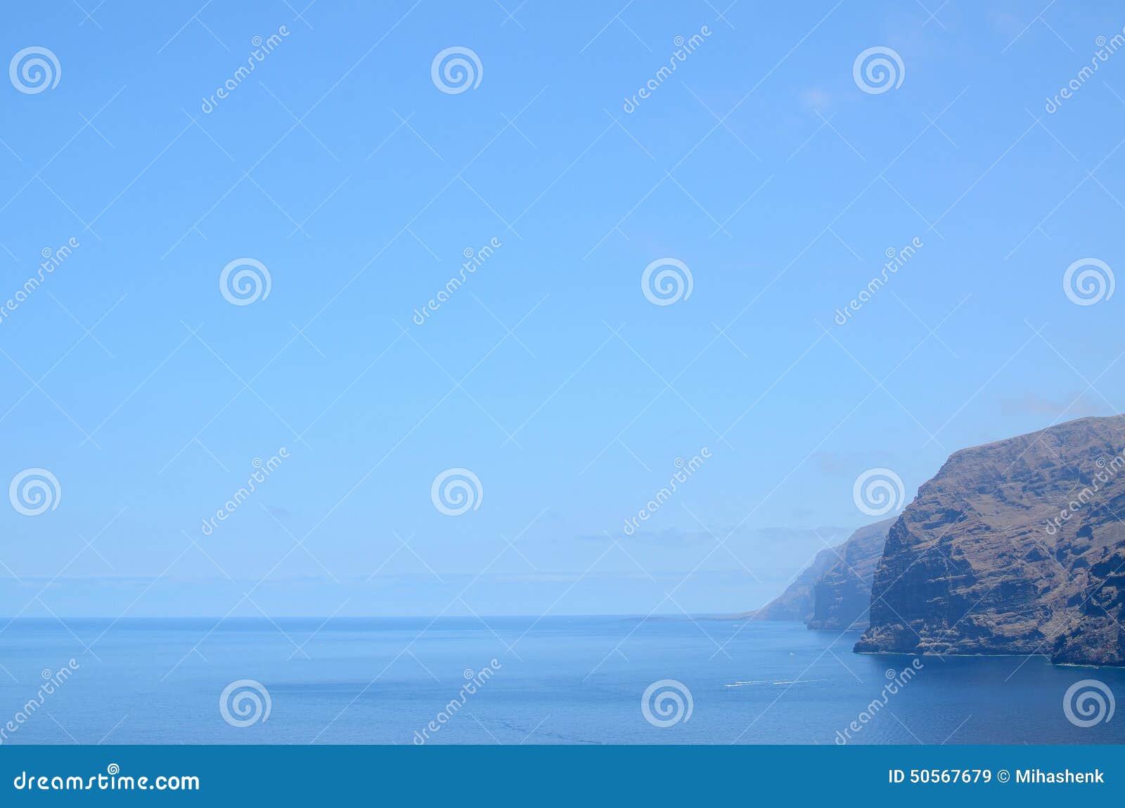 Blue Sky, Mountain and Ocean Stock Image - Image of arabic ...