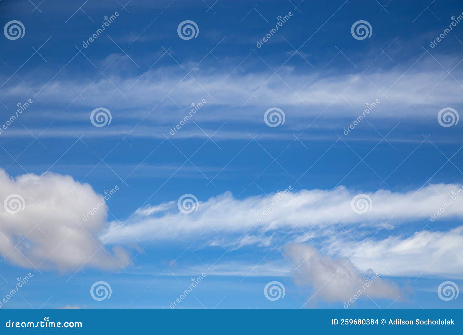 Blue Sky with Multi-colored Clouds Stock Photo - Image of panoramic ...