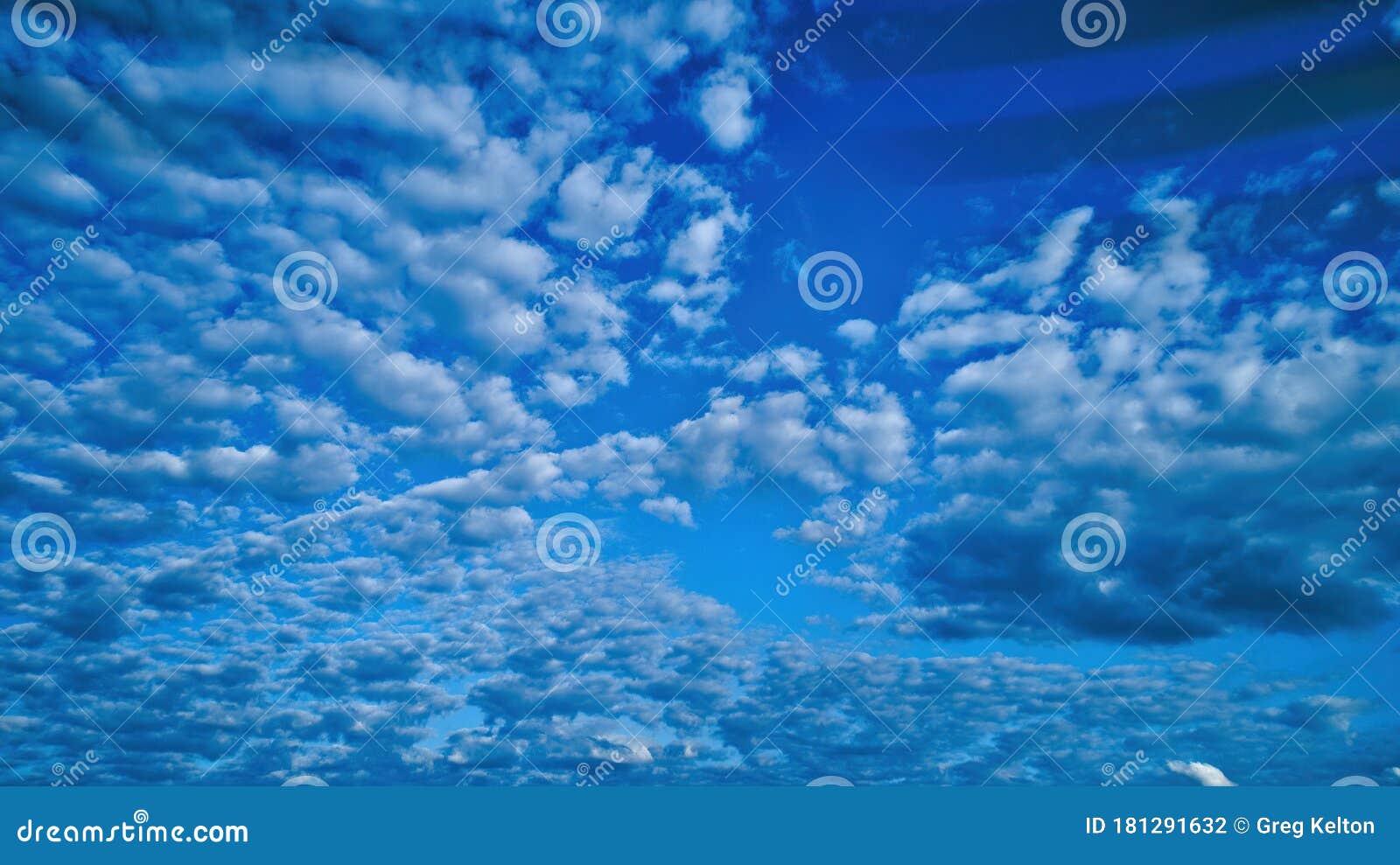 Blue Sky and Multiple Clouds Stock Photo - Image of happy, drone: 181291632
