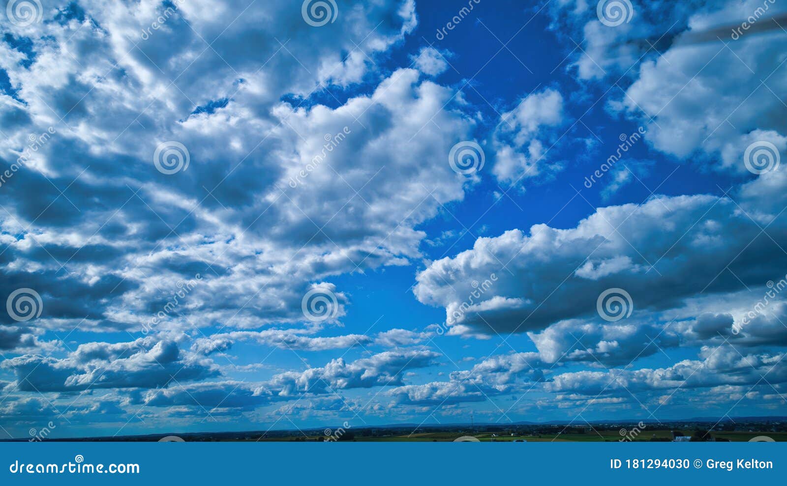 Blue Sky and Multiple Clouds Background Stock Photo - Image of dust ...