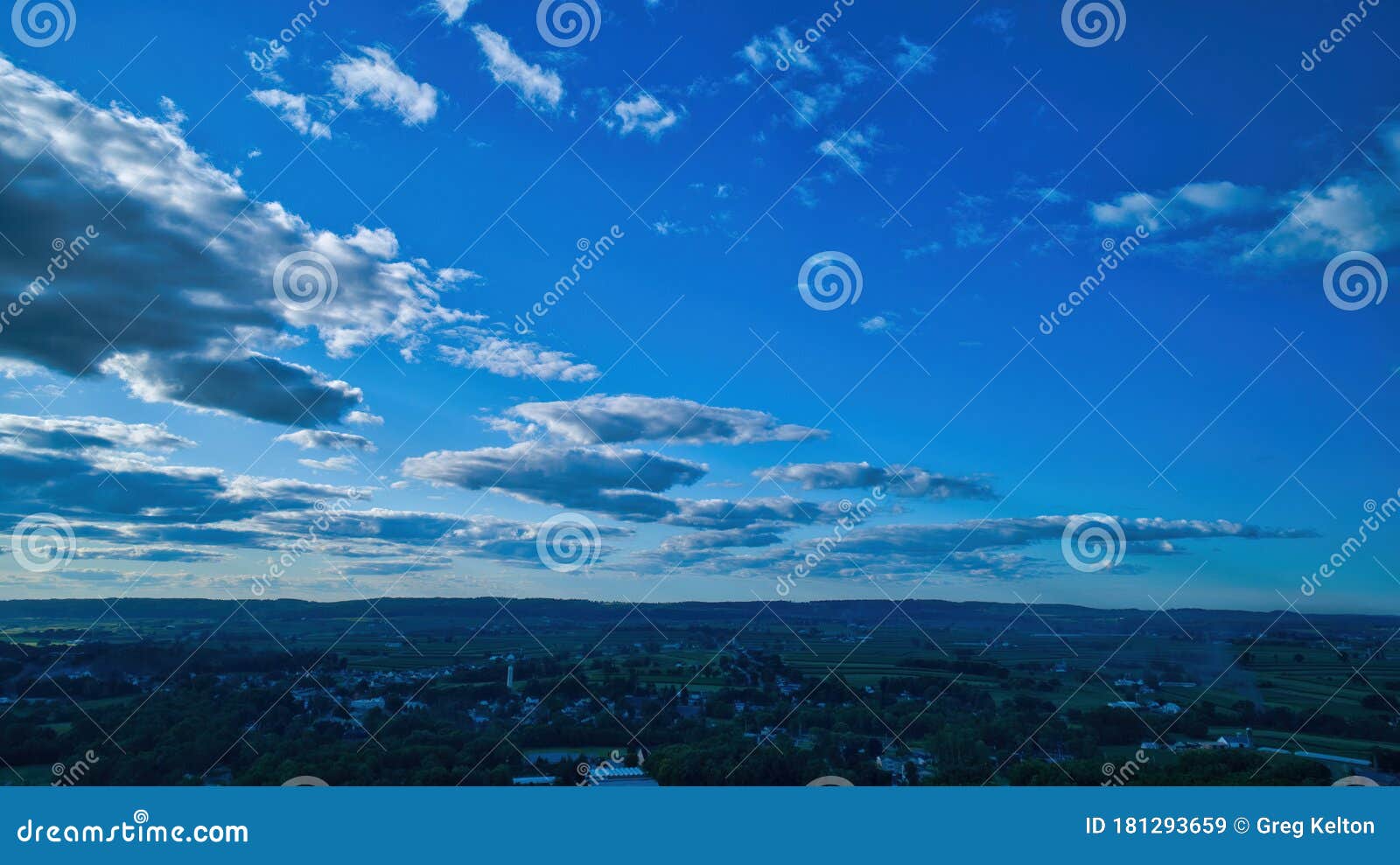 Blue Sky and Multiple Clouds Background Stock Image - Image of ...