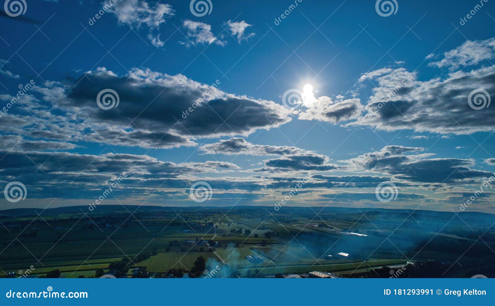 Blue Sky and Multiple Clouds Background Stock Image - Image of light ...