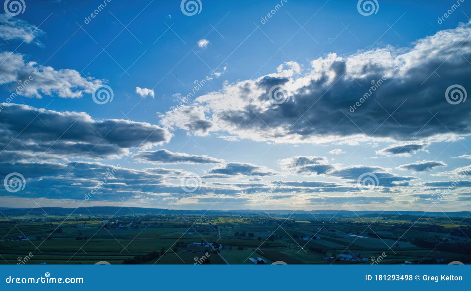 Blue Sky and Multiple Clouds Background Stock Photo - Image of ...
