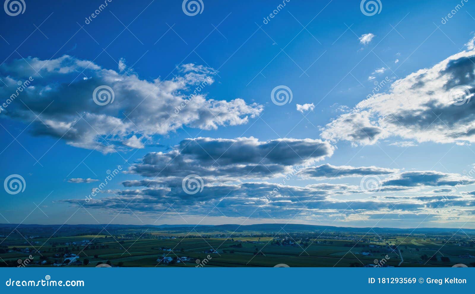 Blue Sky and Multiple Clouds Background Stock Image - Image of dusk ...