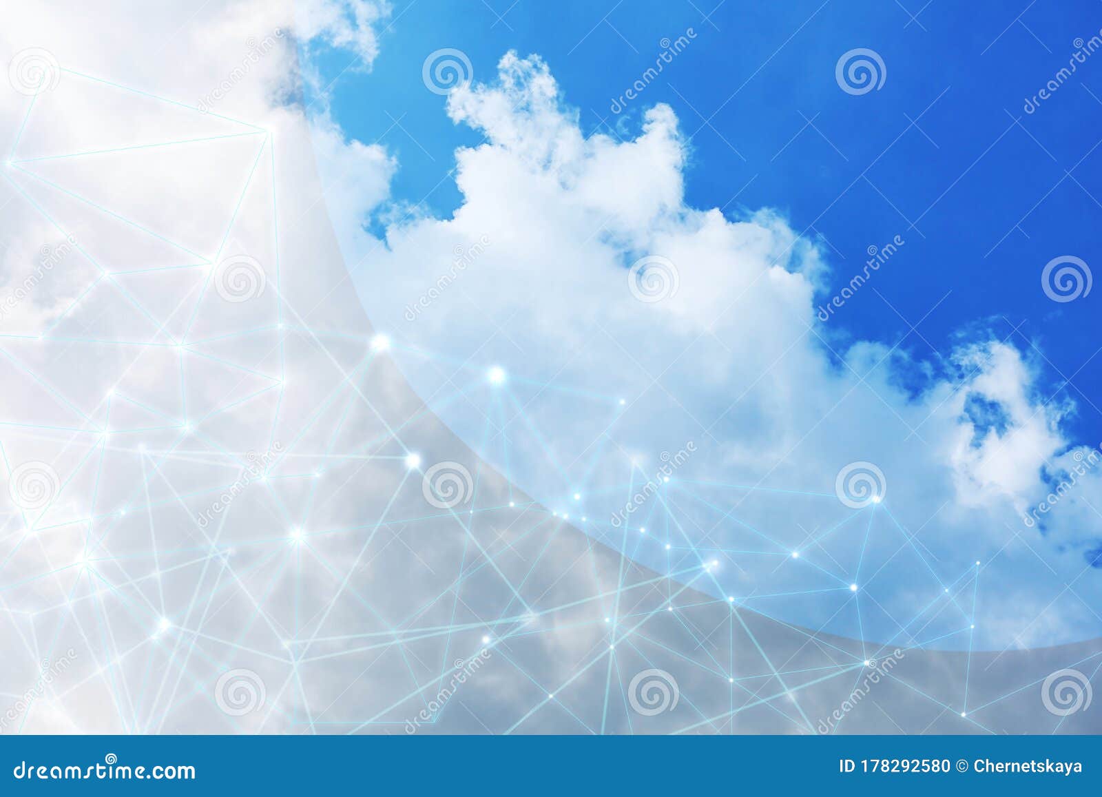 Sky and Network Connection Lines. Cloud Technology Stock Photo - Image ... Sky and Network Connection Lines. Cloud Technology Stock Photo - Image ...