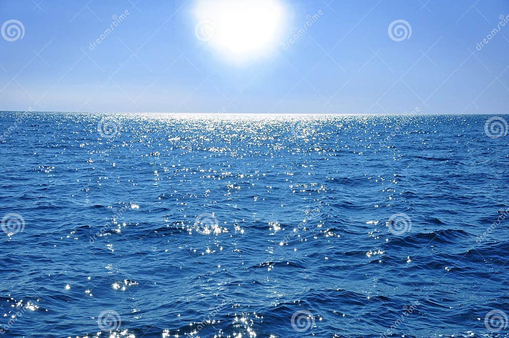 Blue sky and ocean stock photo. Image of heat, beautiful - 10973534