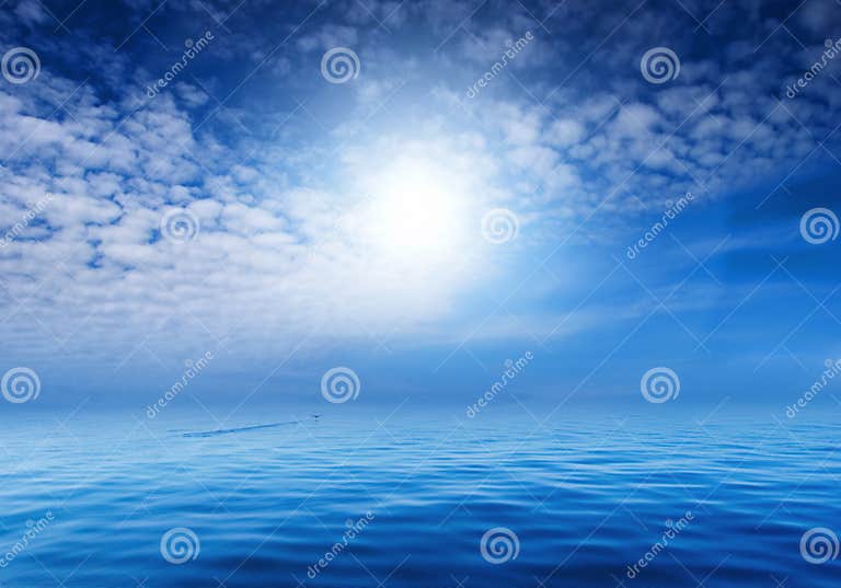Blue sky and ocean stock image. Image of open, lightness - 2666817