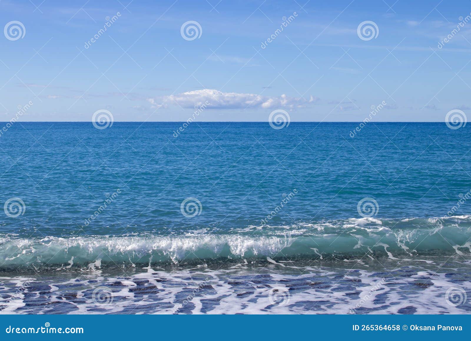 Blue Sky and Ocean. Deep Blue Ocean Panorama Stock Photo - Image of ...