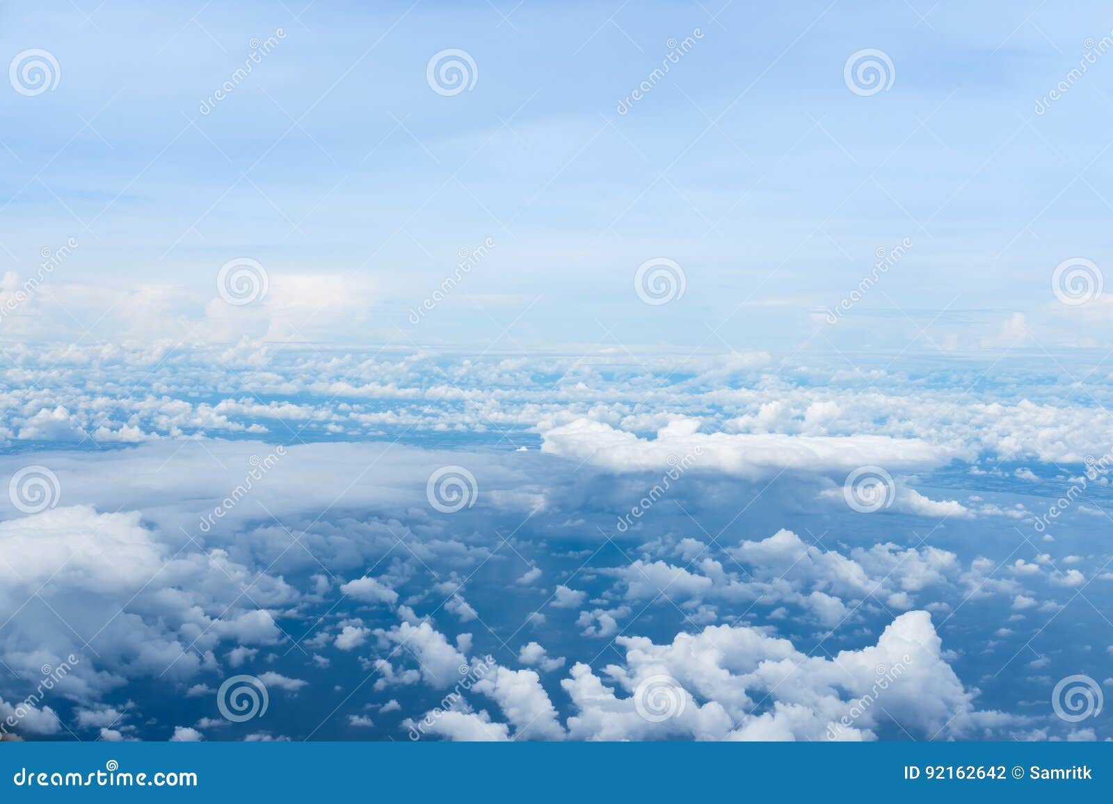 Blue Sky and Ocean View Above the Clouds Stock Photo - Image of clear ...
