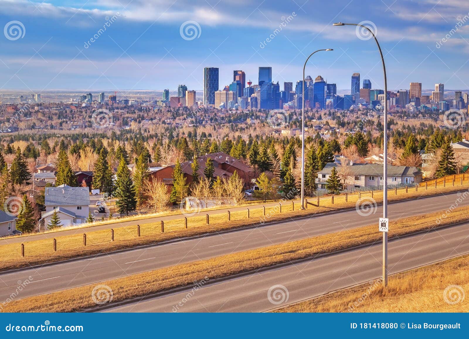 Blue Sky Over Downtown Calgary Stock Photo - Image of building, vibrant ...